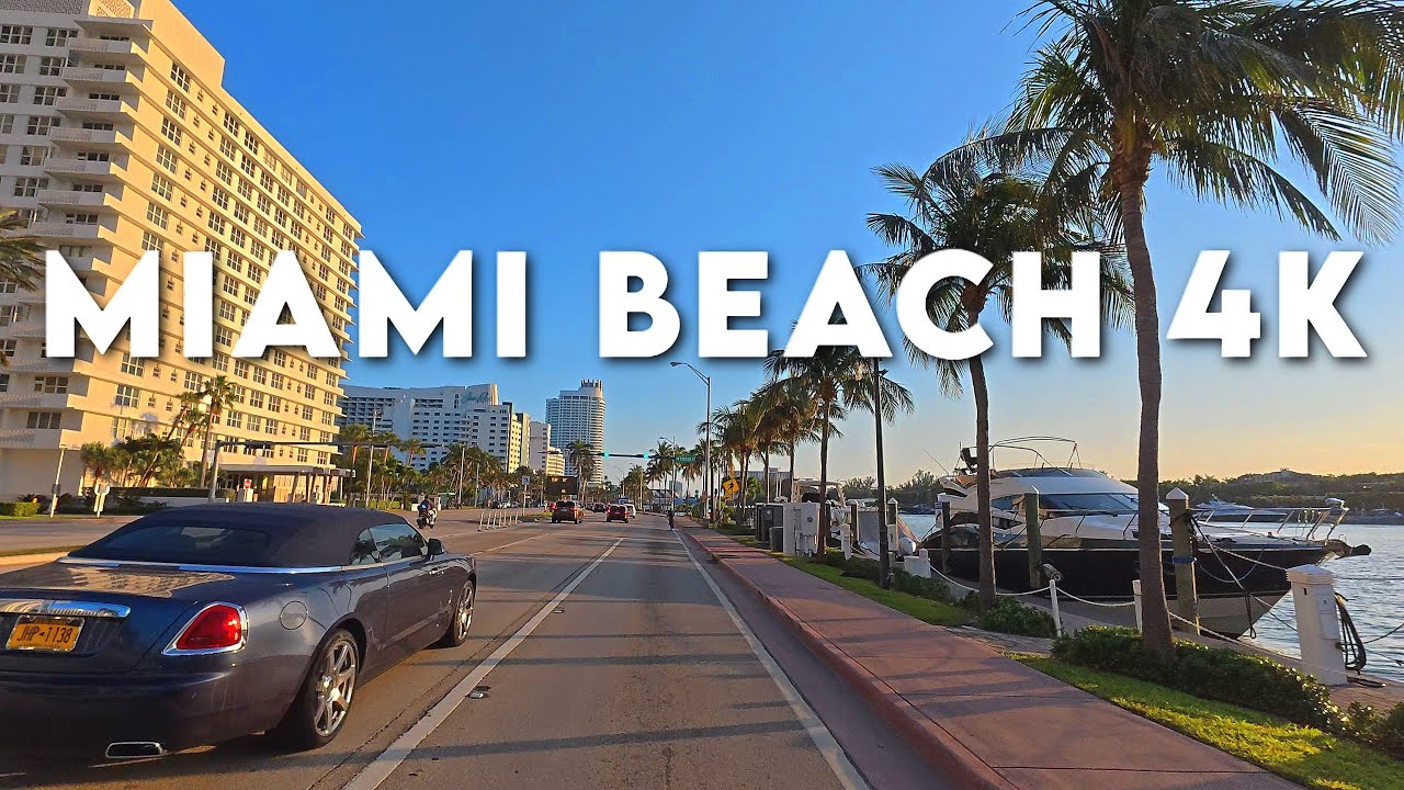 MIAMI BEACH Spring Break Drive: Sun, Surf, and Traffic! - YouTube