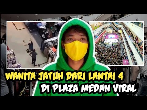 Wanita jatuh di plaza medan viral!