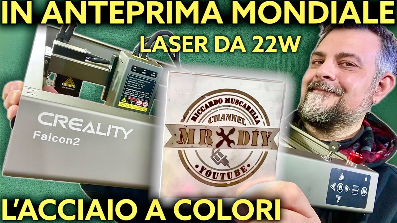 Incidere l'acciaio a colori con il potentissimo incisore laser da 22W ...