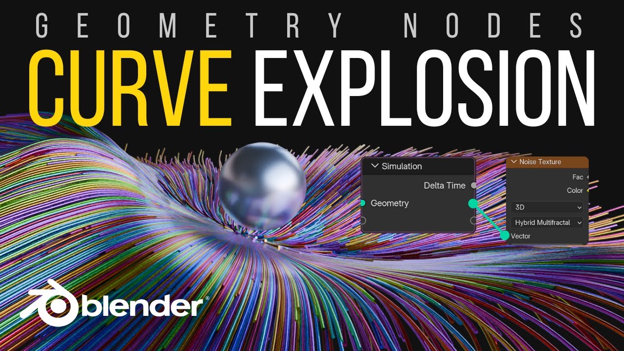 Geometry Nodes Curve Explosion in Blender – Live Tutorial - YouTube