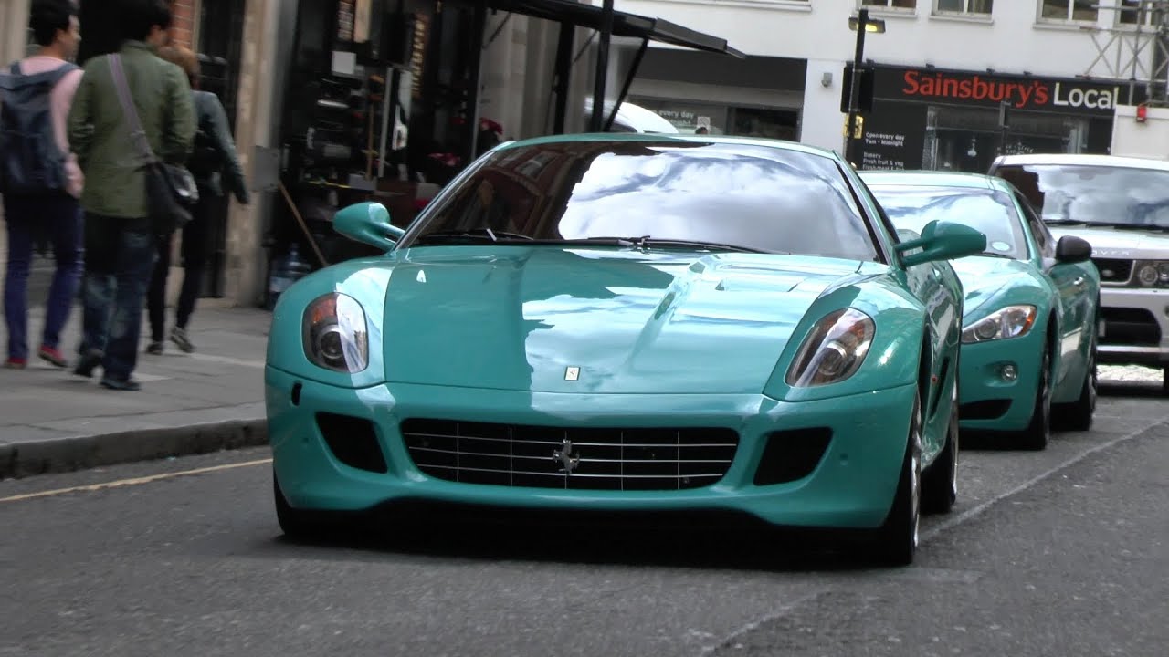 LOUD Turquoise Supercars - Startups | Revs | Combos In London!! - YouTube