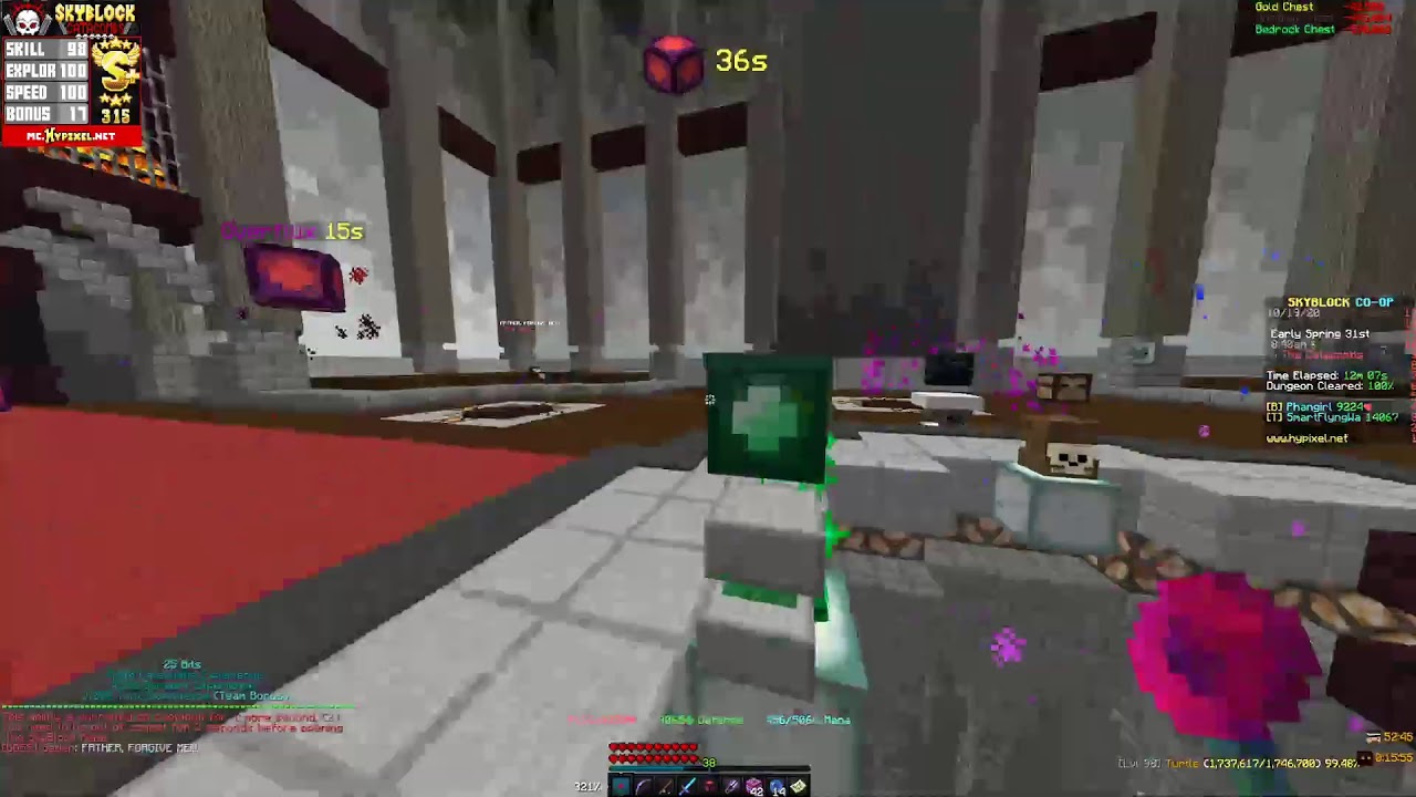 Hypixel Skyblock - Dungeons, Solo F6 (Grinding combat 50) - YouTube