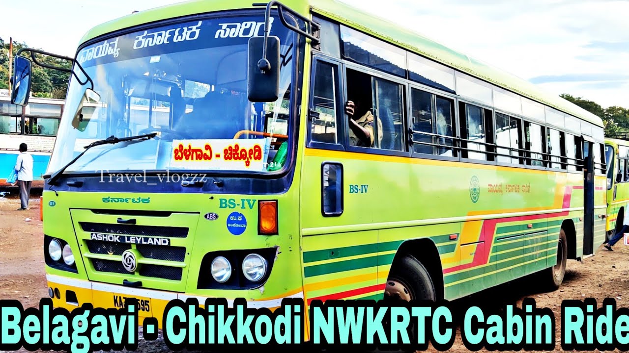 Belagavi to Chikkodi NWKRTC Cabin Ride | Beautiful Highway😍 NH4 ...
