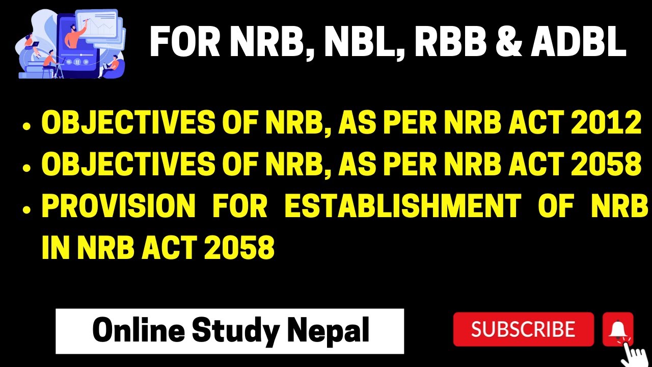 Objectives of NRB as per NRB Act 2012 & 2058. Provision of ...