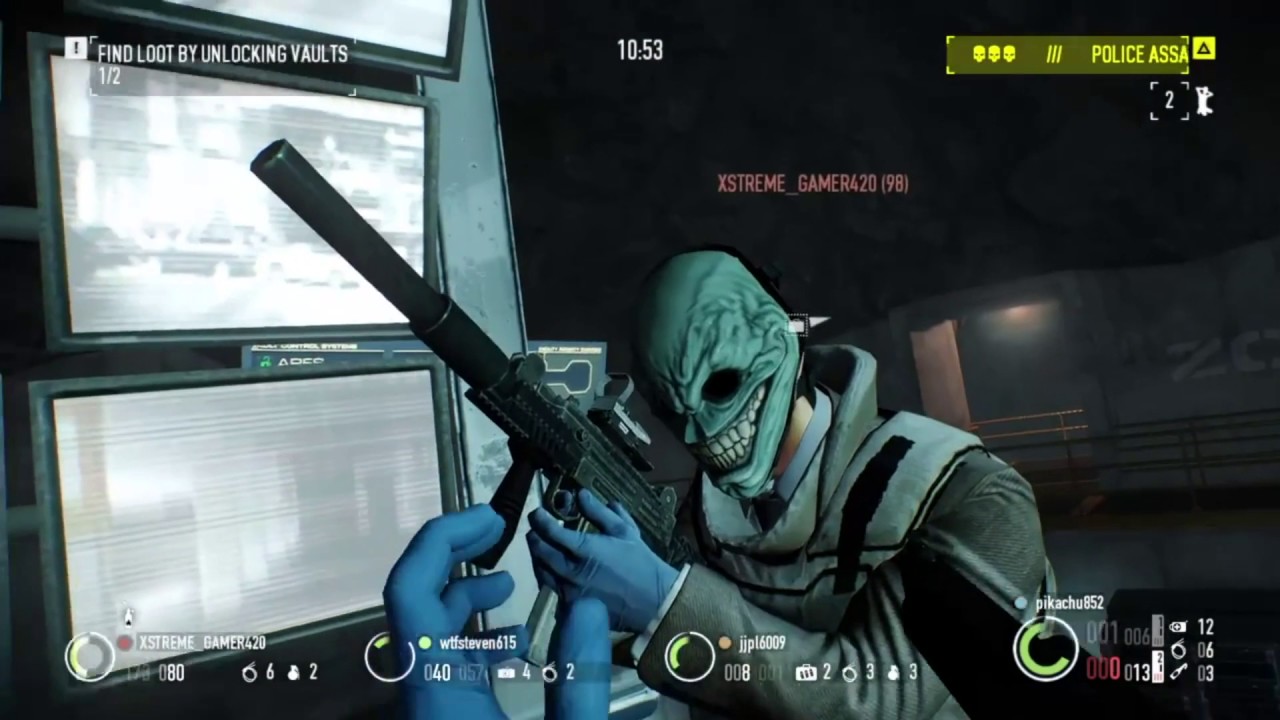 PayDay 2 Longest shocked by taser - YouTube