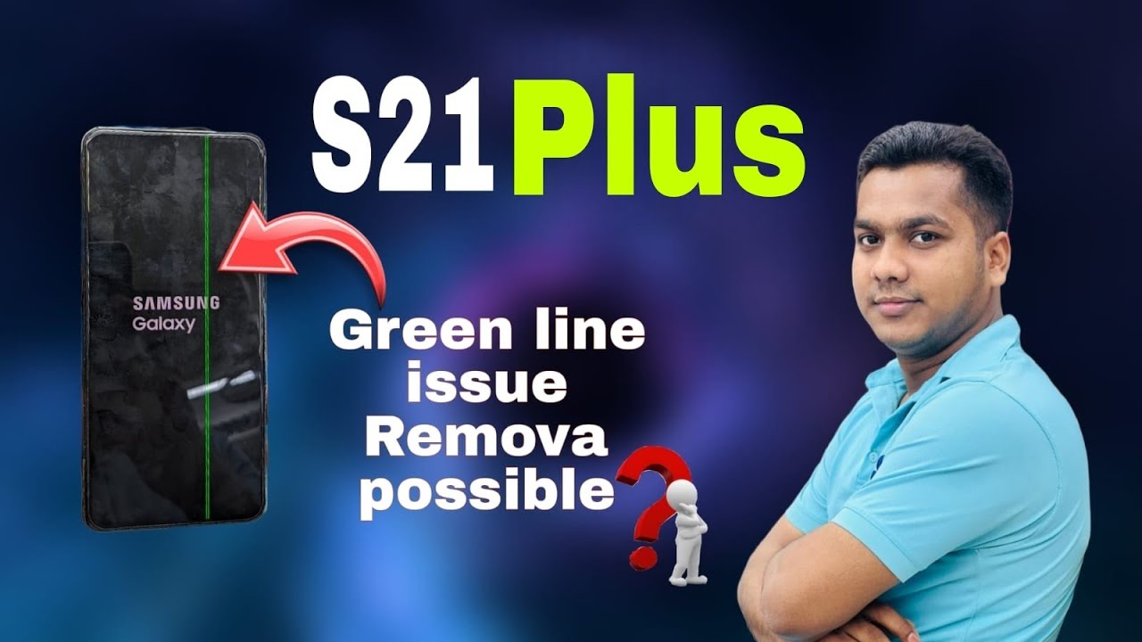 samsung s21 plus green line solution - YouTube