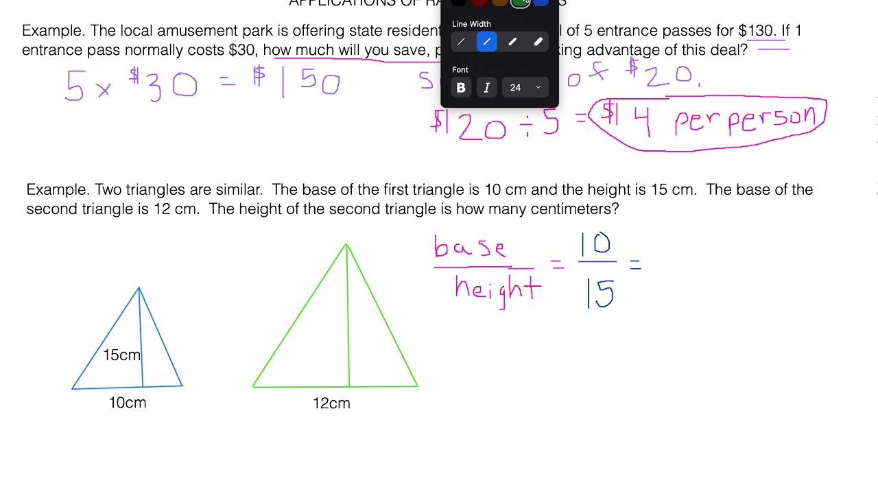 Applications of Ratios and Rates - YouTube