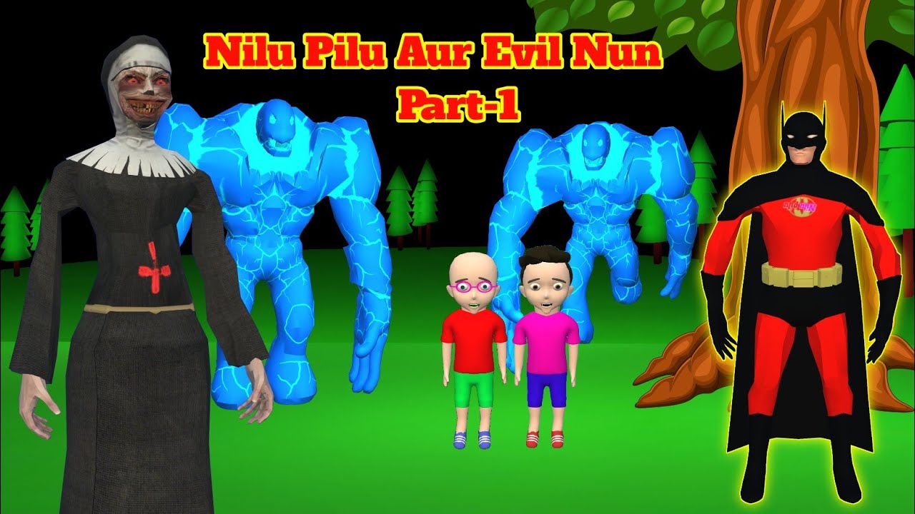 NILU PILU AND EVIL NUN (PART 1) | desi comedy comedy | cartoon video ...