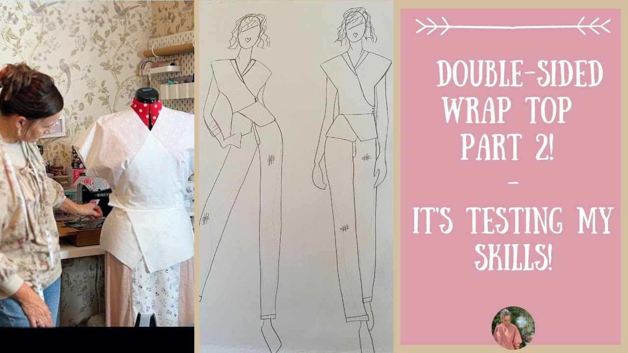How To Pattern Draft A Wrap Top - Double Sided Design Part 2 - YouTube