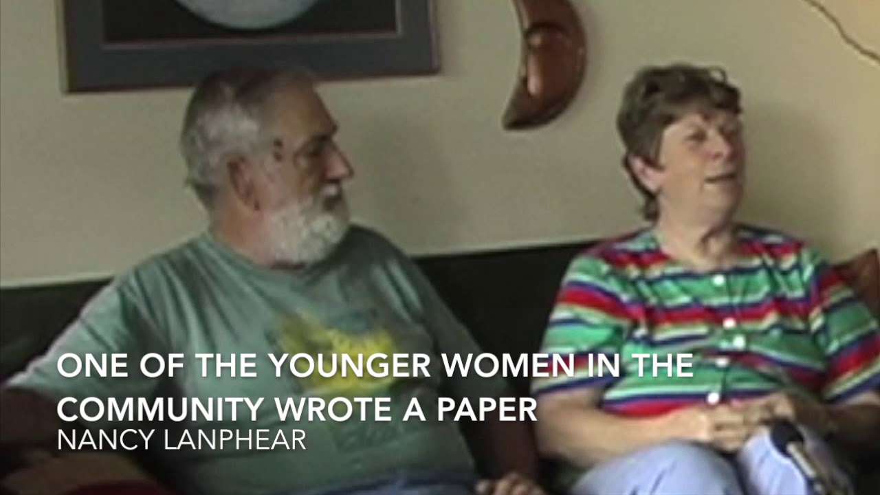 Nancy Lanphear One of the Younger Women in Our Community Wrote a Paper ...