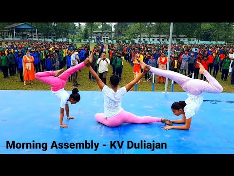 SPECIAL ITEM - योग आसन - Morning Assembly, KV Duliajan, presented by ...