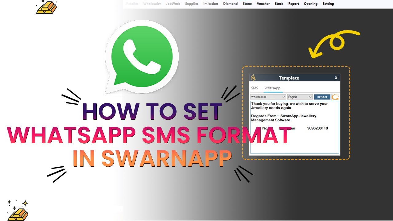 How To Set Whatsapp SMS Format In SwarnApp | Jewellery Mangement ...