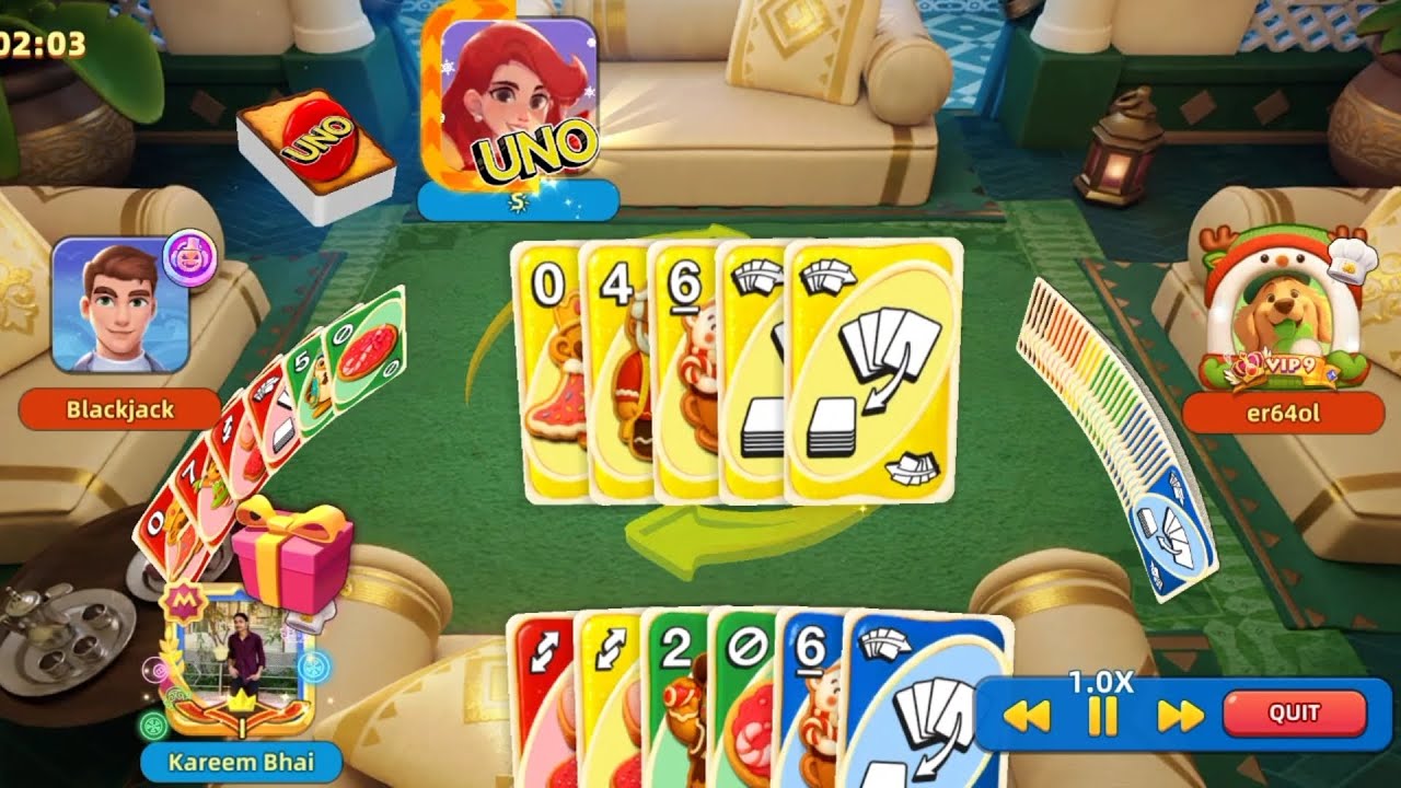 Uno mobile game || x600 wild card discard all 🥳💣 Uno high win game play ...