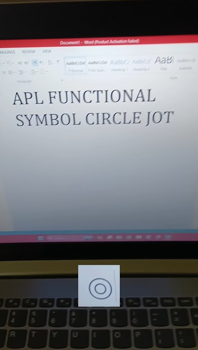 Apl Functional symbol circle jot in ms word tips and tricks #computerknowledge #msoffice # ...