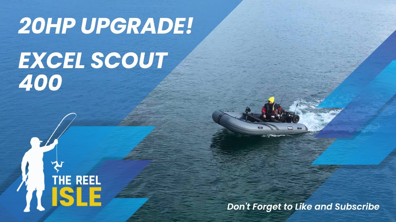 20HP Tohatsu outboard on the Excel Marine Scout 400 Inflatable Boat ...