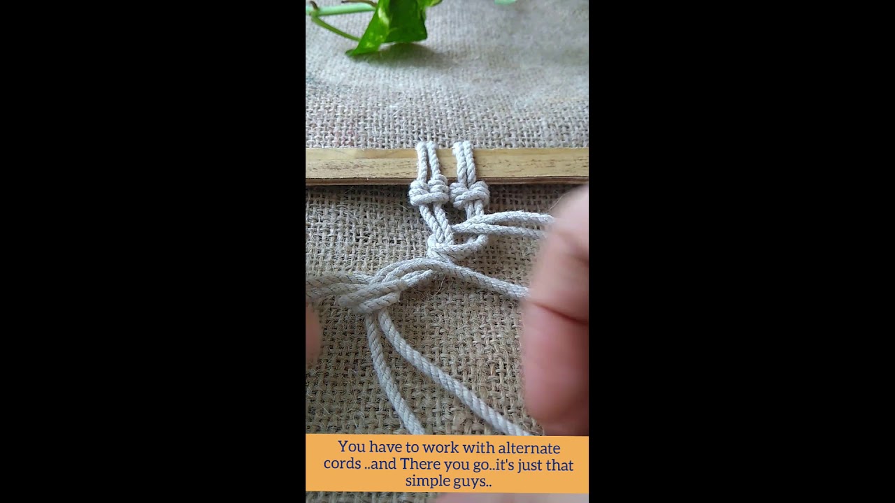 Macrame Basic Knots Video, Tutorial, Art is Meditation,Learn the basics, Alternating Half Hitch ...