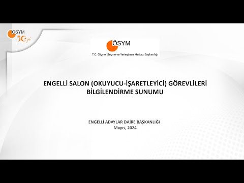 OKUYUCU İŞARETLEYİCİ GÖREVLİSİ BİLGİLENDİRME SUNUMU 2024