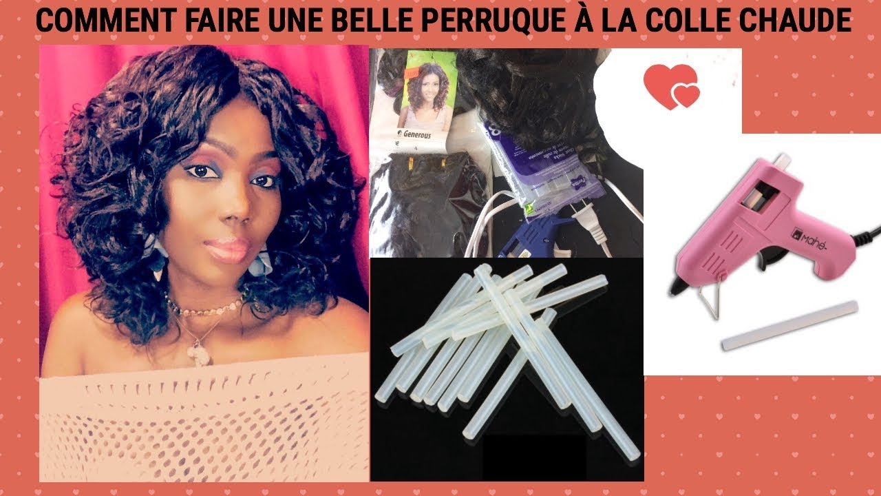 COMMENT FAIRE UNE BELLE PERRUQUE À LA COLLE CHAUDE \ Fleur de Lotus ...