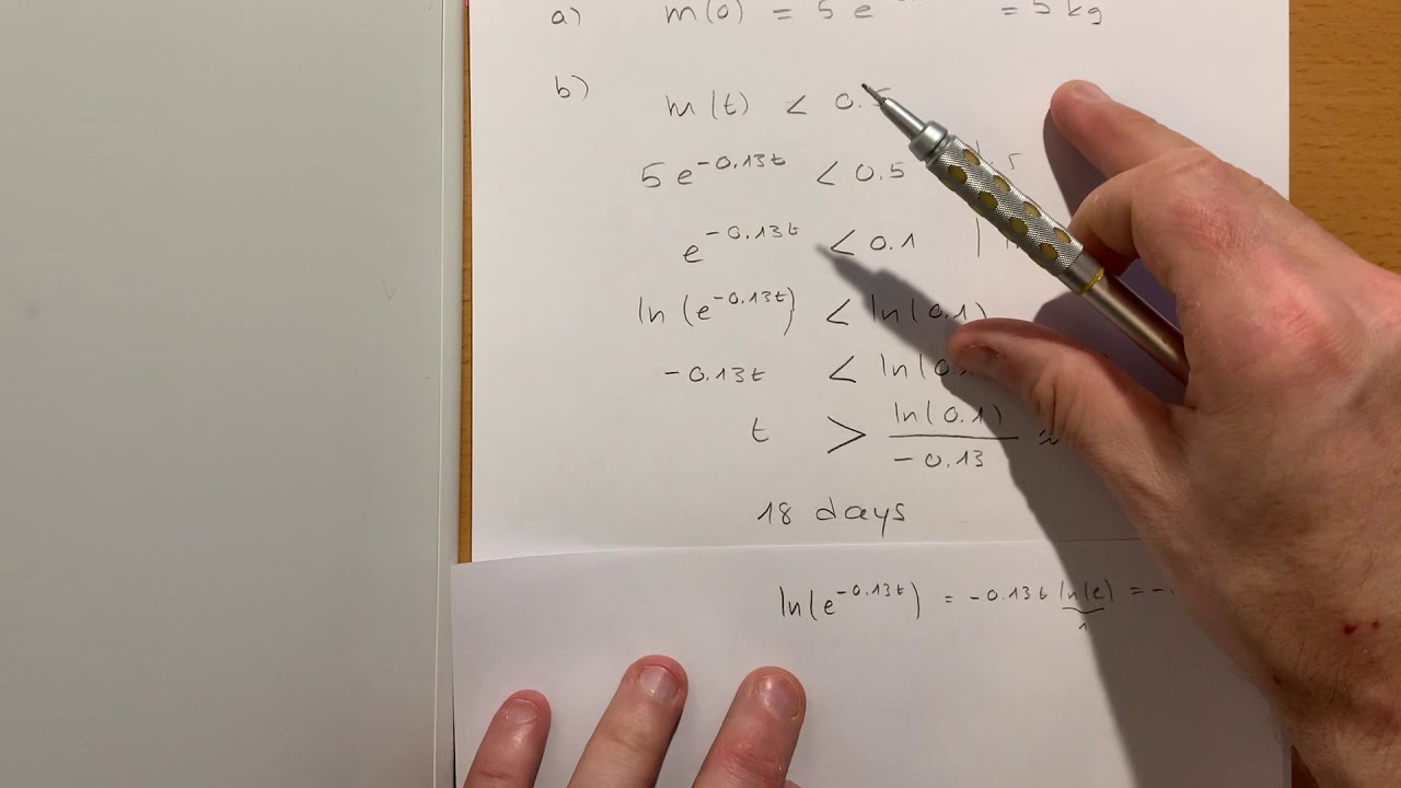 5bi 03042020 Word Problems involving Logarithms Problem 5 - YouTube