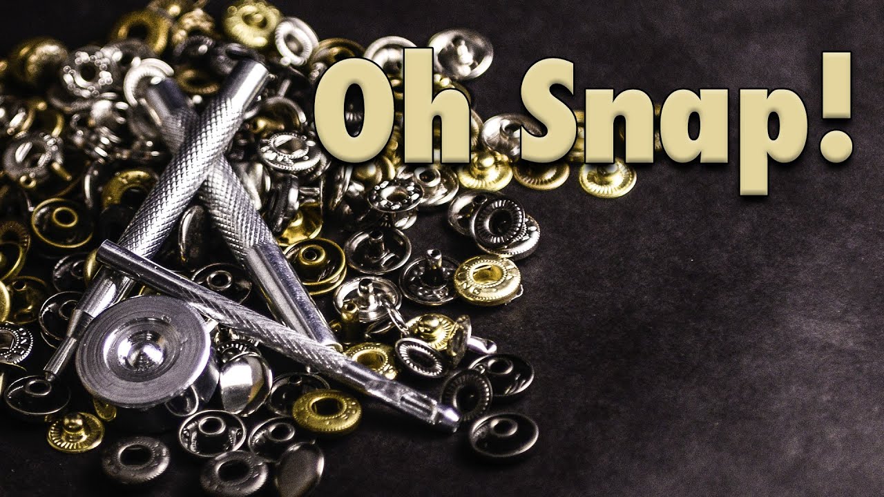 How To EASILY Add Snaps To Leather #leathercraft - YouTube