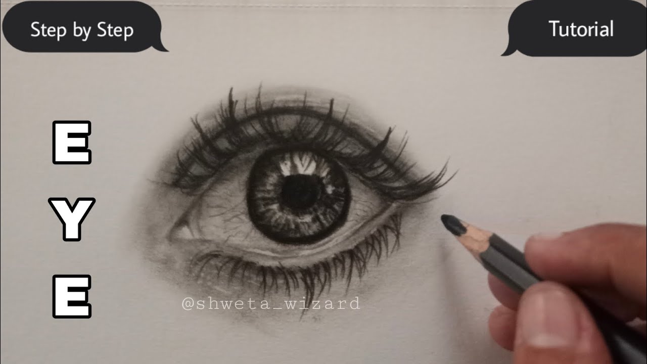 How To Draw Hyper Realistic Eyes Step By Step - YouTube