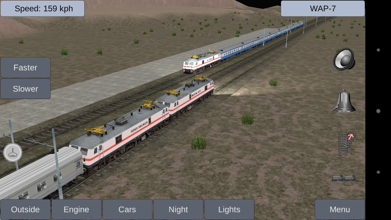 Train Sim new loco WAP7 and dual loco scene - YouTube