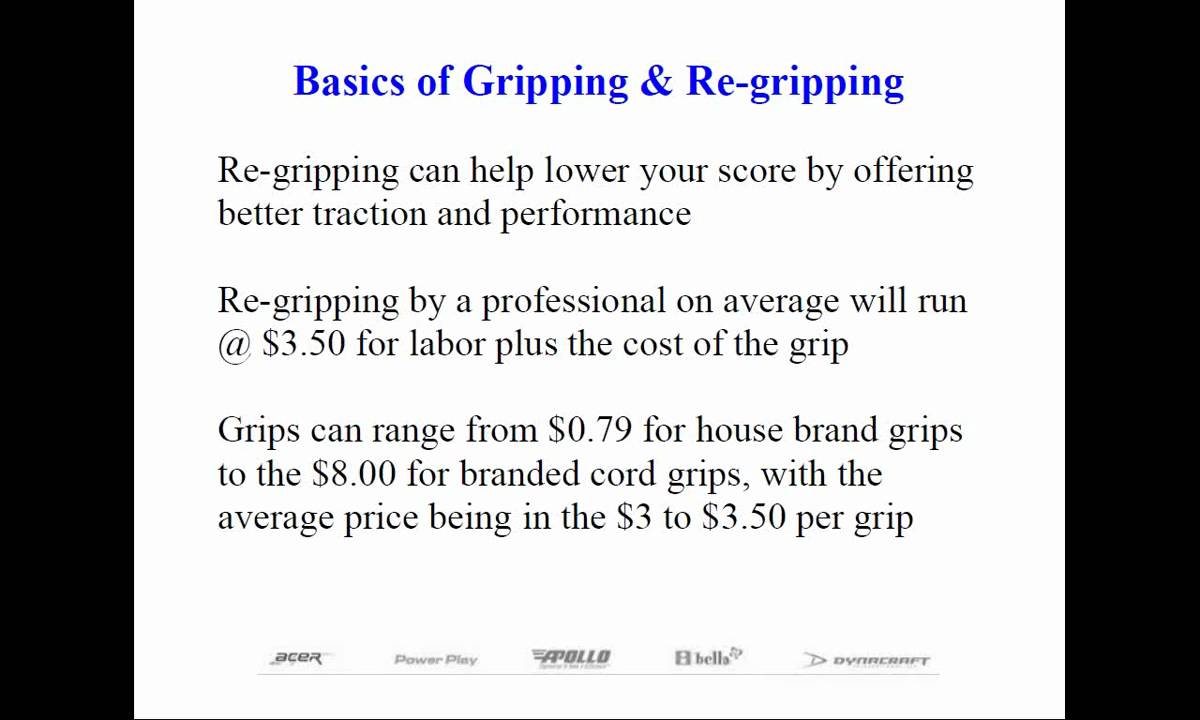 The Basics of Gripping and Regripping Part 1 of 5 - YouTube