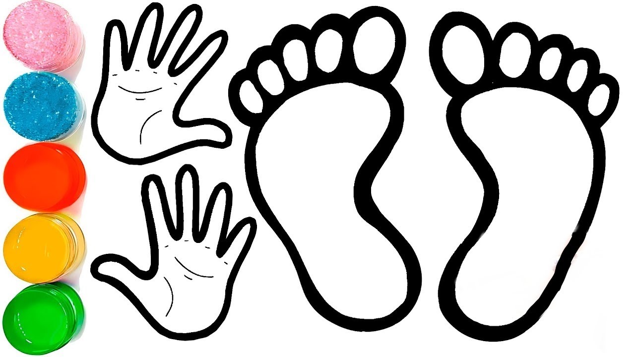 How To Draw Hands and Feet Drawing | Draw & Paint Body Parts Easy ...