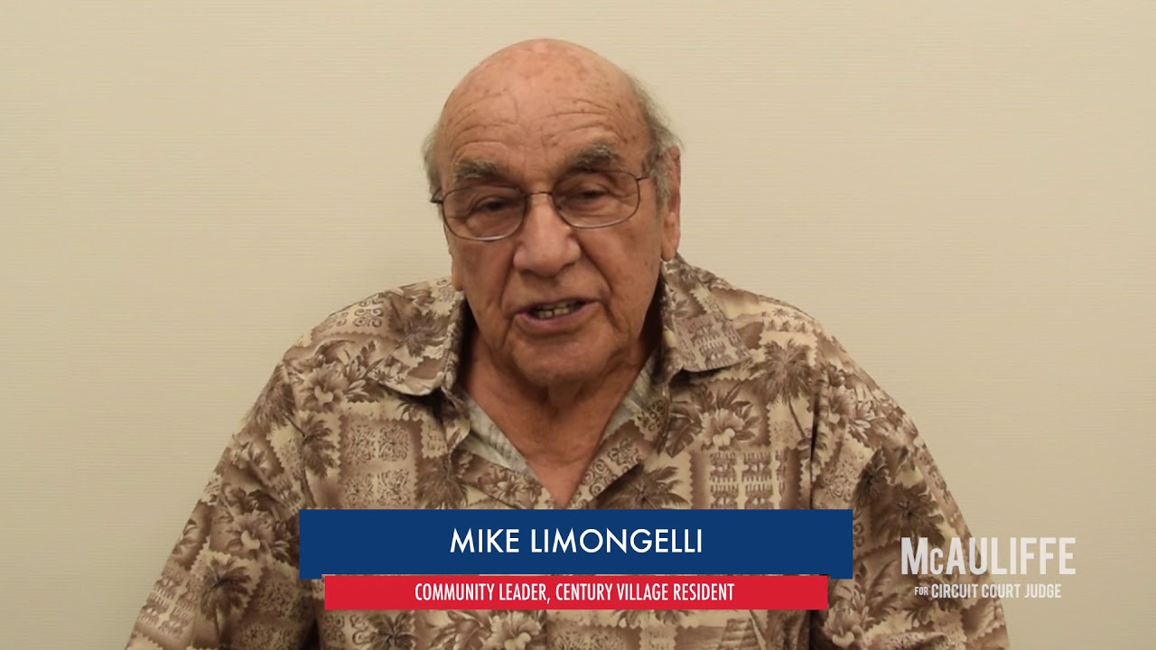 Michael McAuliffe for Circuit Judge - Mike Limongelli - YouTube
