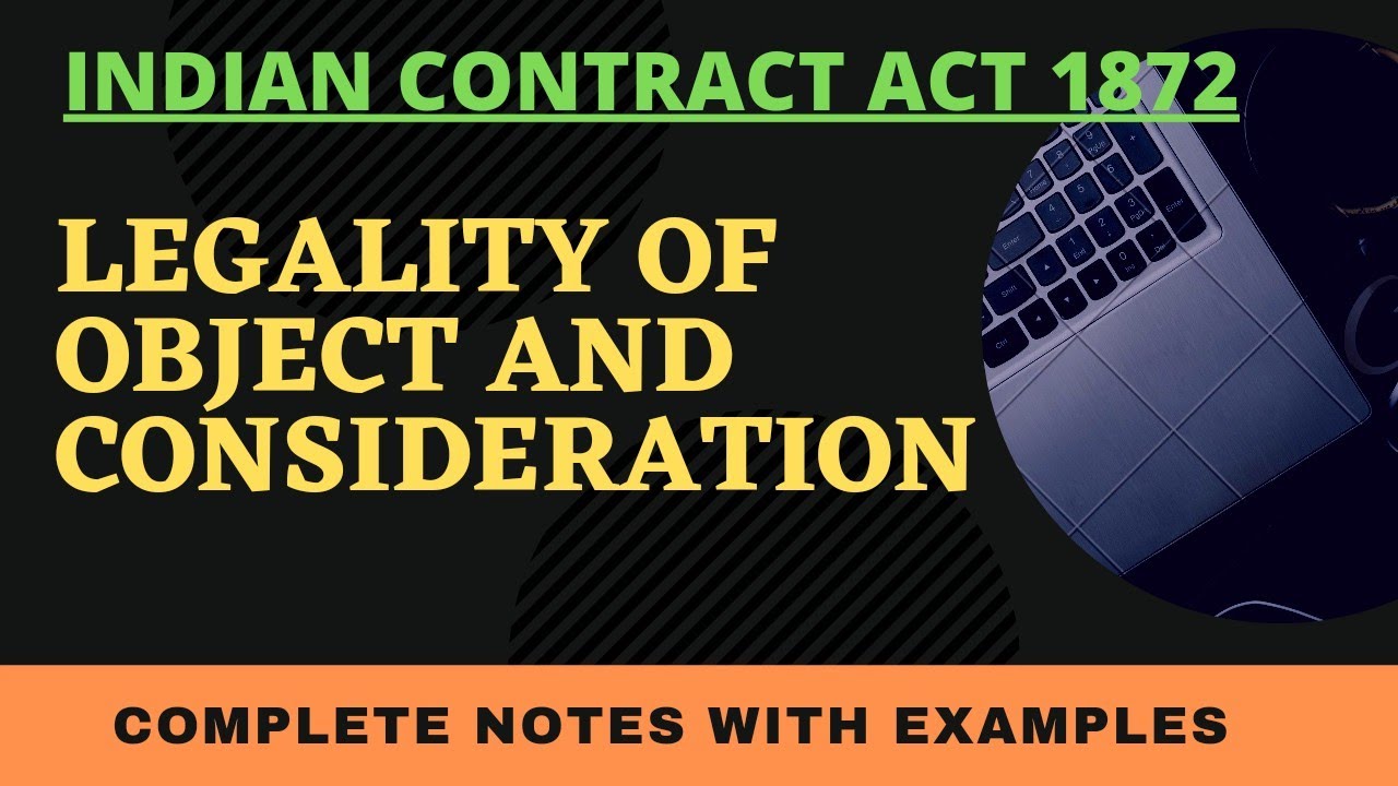 Legality of object and consideration I Unlawful consideration and ...
