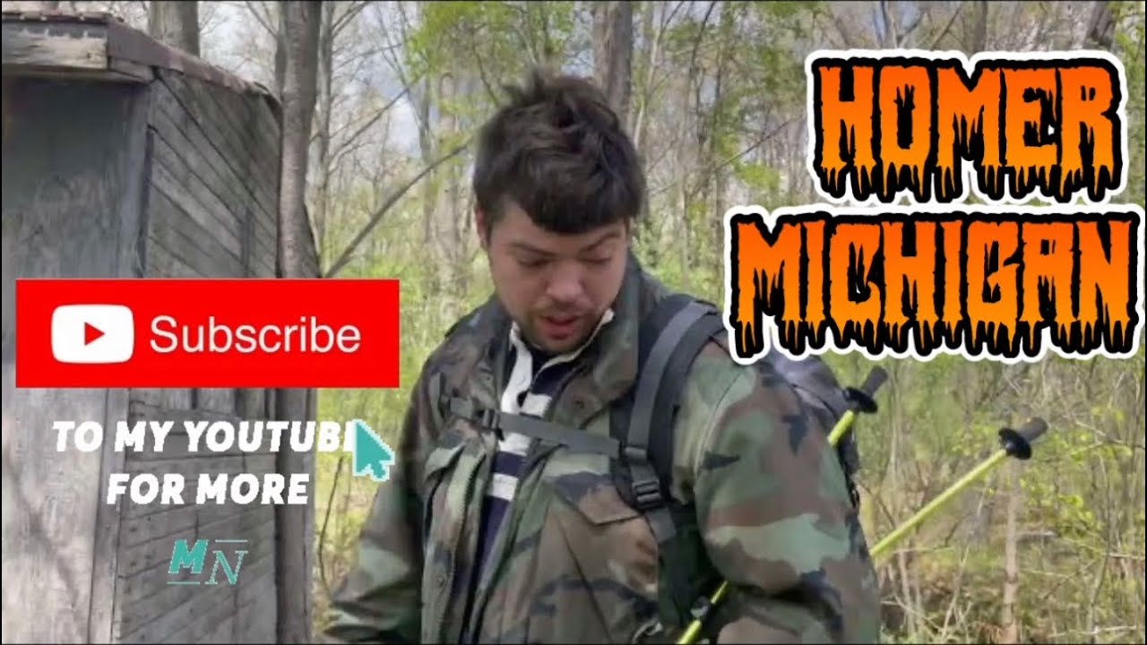 Homer Michigan Old Locked Shack Rail Trail Hike - YouTube