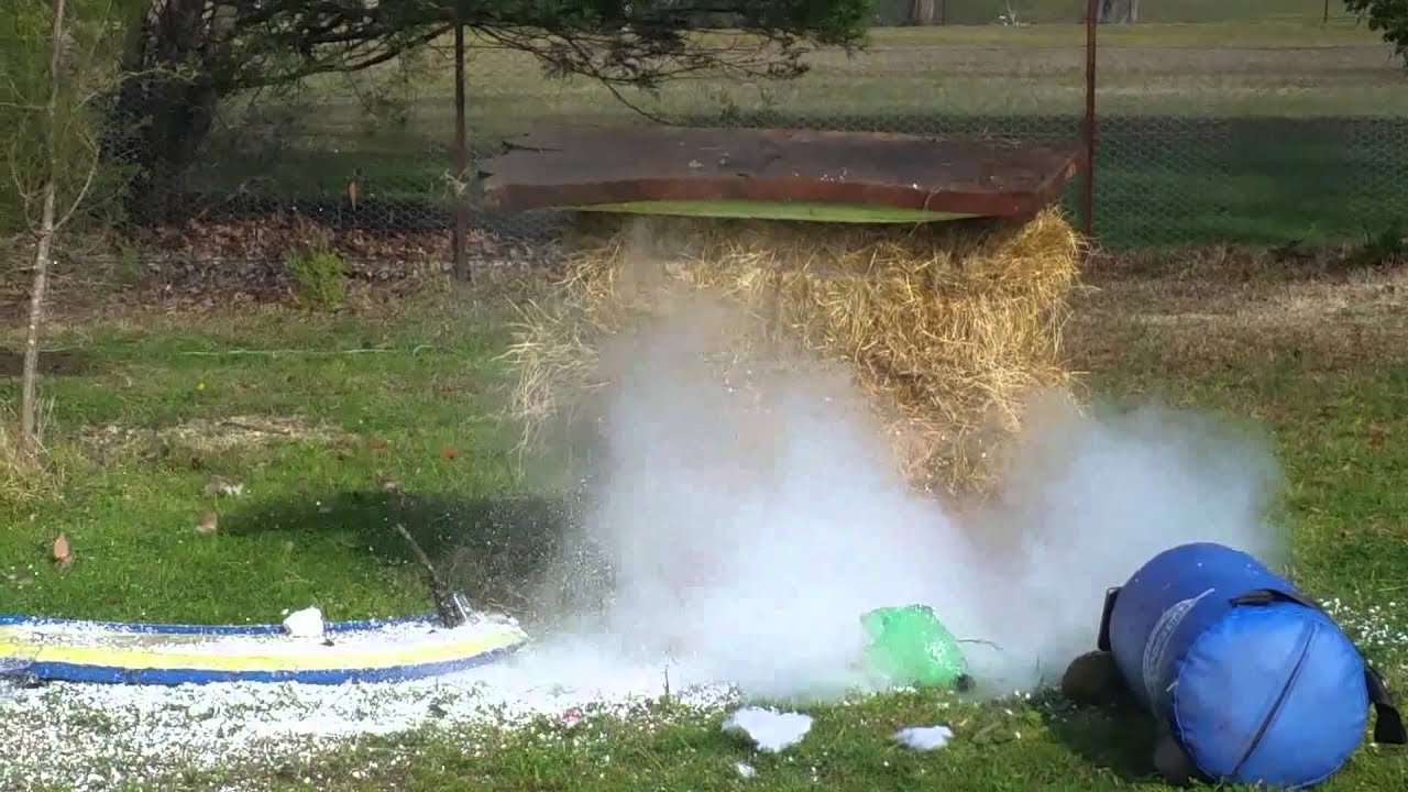 Dry Ice Bomb Explosion Teddy Bear & Melon Zombie Head - YouTube