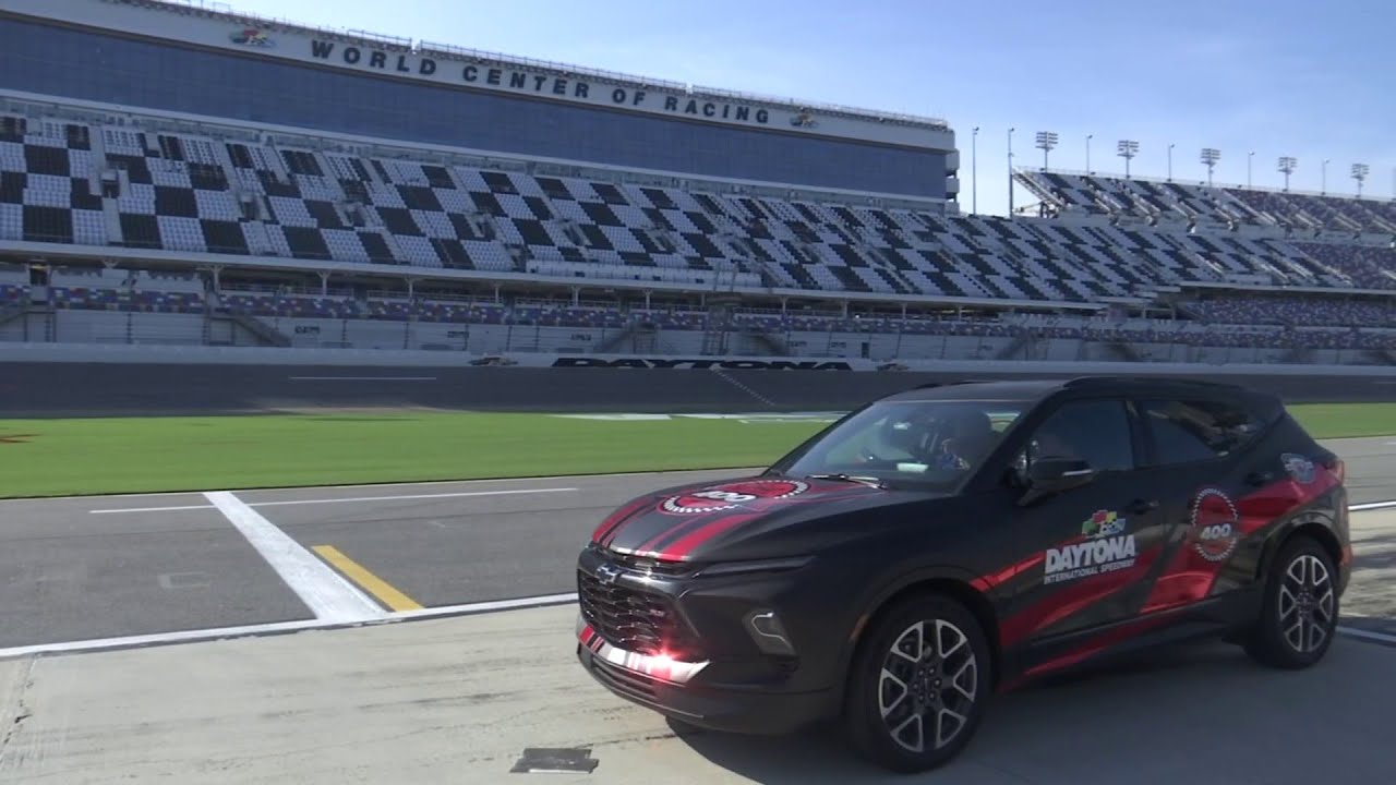 Ride along in the pace car at the Daytona International Speedway ahead ...