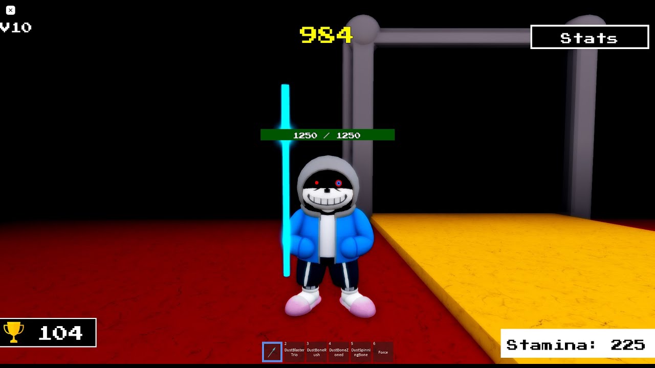Playing as Hotland Dusttale Sans in Undertale Endless Route on Roblox ...