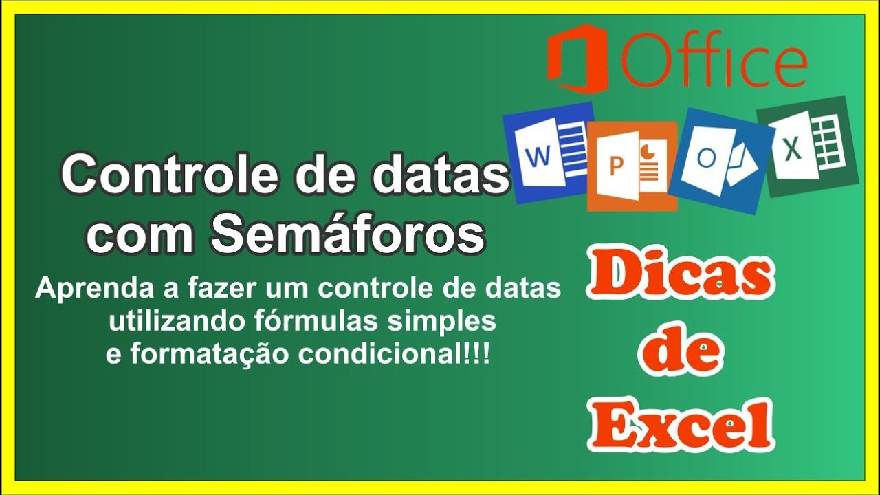 Dicas de Excel - Semáforo para controle de datas - YouTube