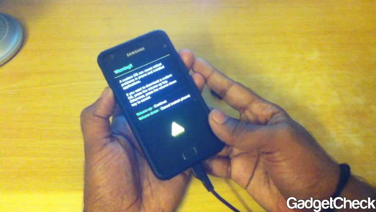 Removing Yellow Triangle on the Samsung Galaxy S2 after Rooting - YouTube