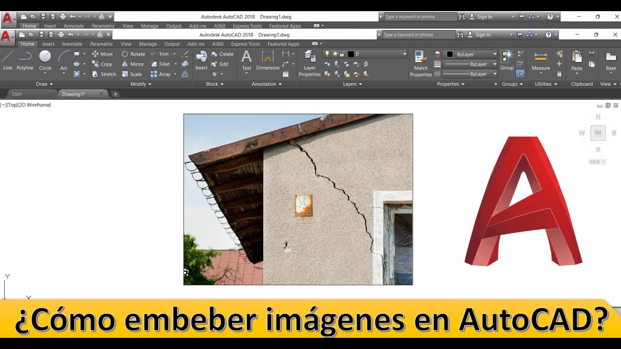 ¿Cómo embeber imágenes en AutoCAD para que no se borren? - YouTube