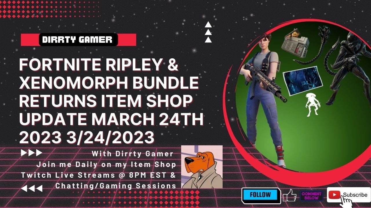 Fortnite Ripley & Xenomorph Bundle Returns New Live Item Shop Update ...
