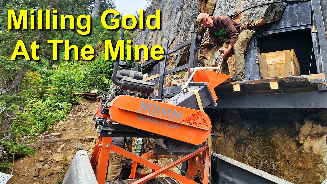 Milling GOLD at The Gold Mine With A MBMM Hammer Mill & Sluice! - YouTube