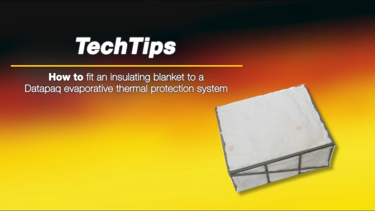 Datapaq: How to install the insulating blanket on a Datapaq evaporative barrier - YouTube