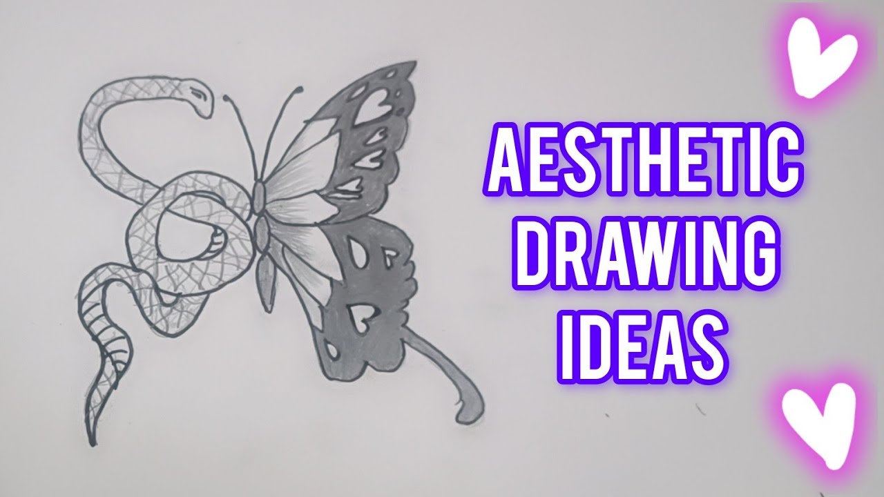How to draw a butterfly snake tattoo || Tattoo drawing tutorial - YouTube