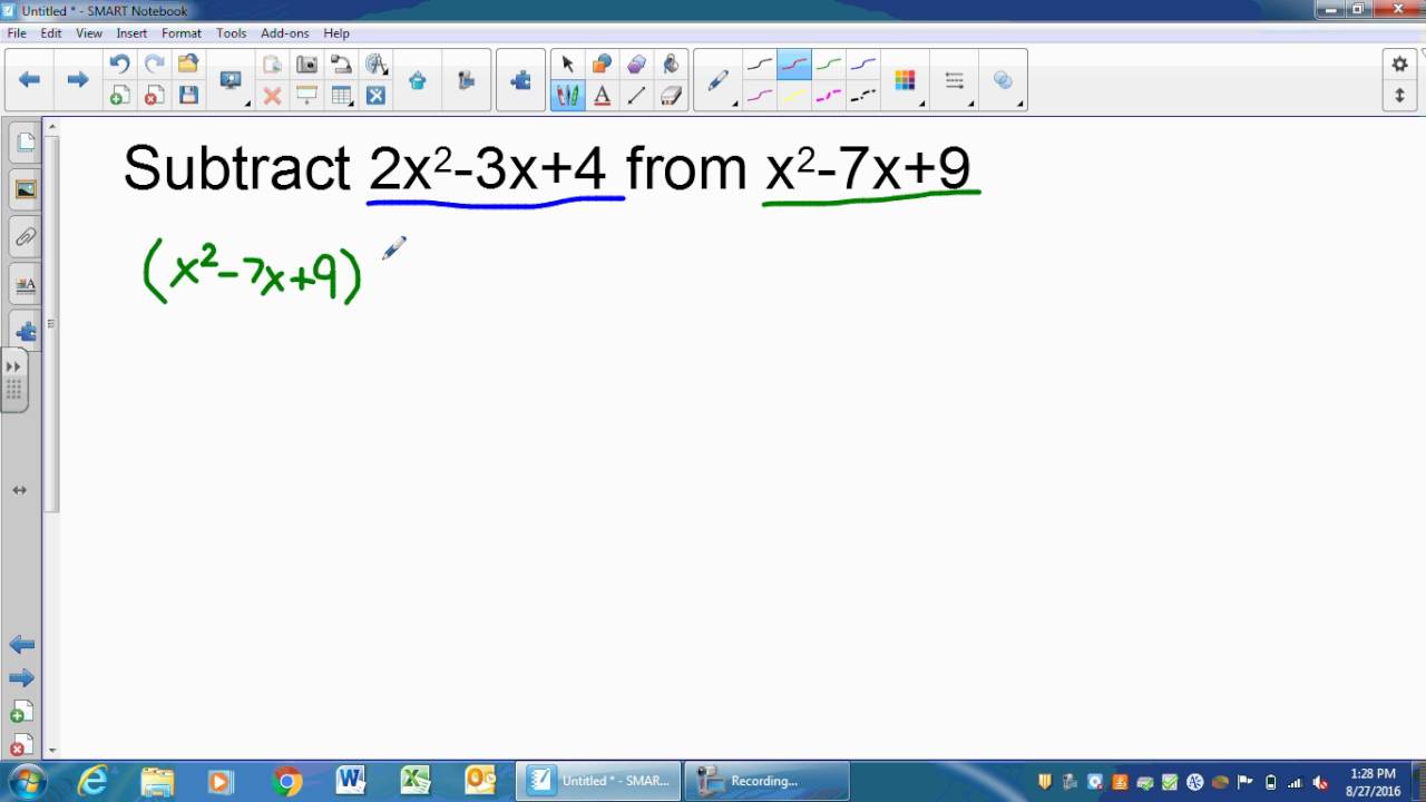 Adding and Subtracting Polynomials - YouTube