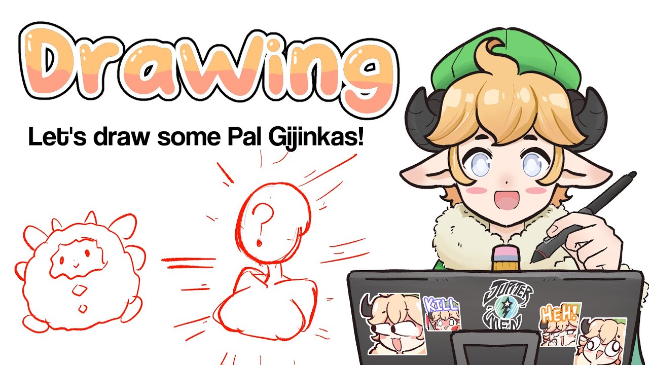 【Drawing】Let's draw some Palworld gijinkas!! - YouTube