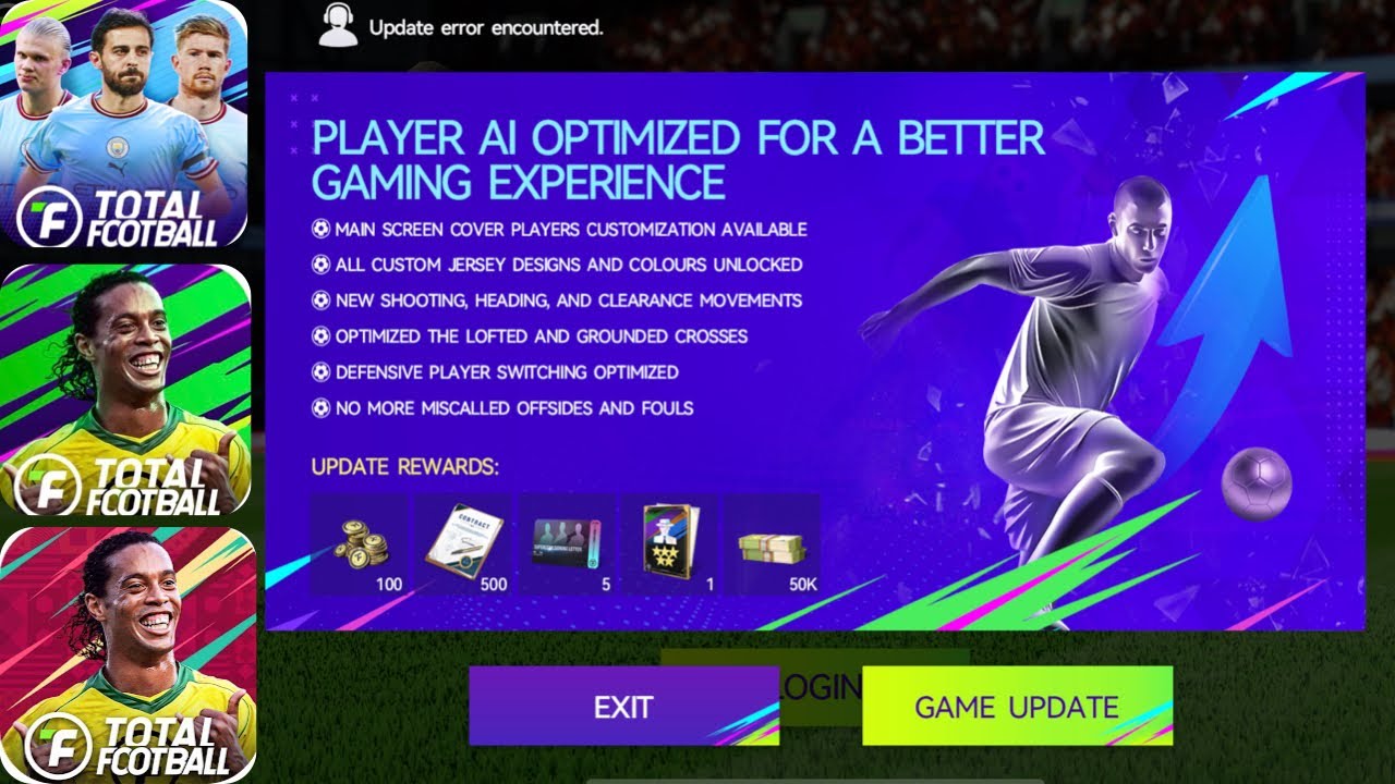 TOTAL FOOTBALL MOBILE | NEW UPDATE | GLOBAL VERSION 1.5.522 - YouTube