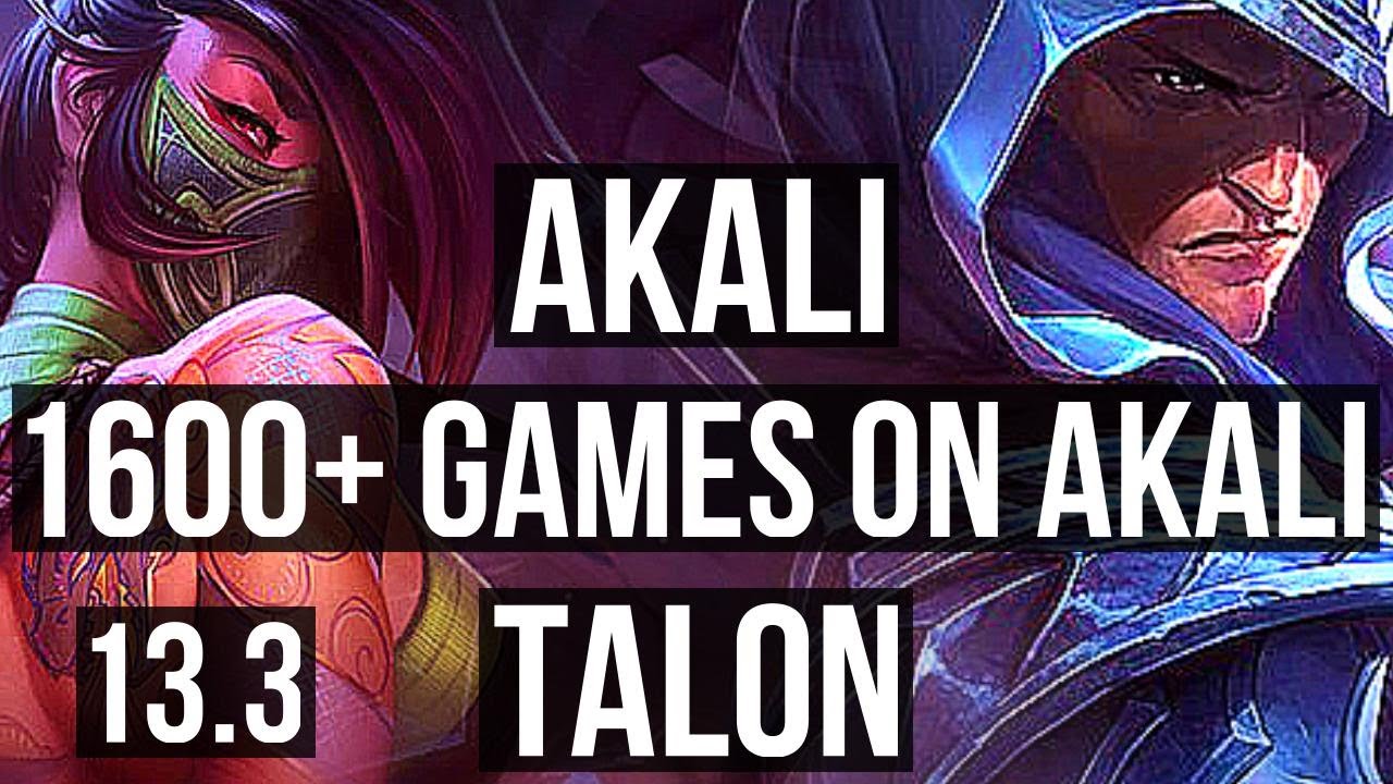 AKALI vs TALON (MID) | 8 solo kills, 1600+ games, 1.6M mastery ...