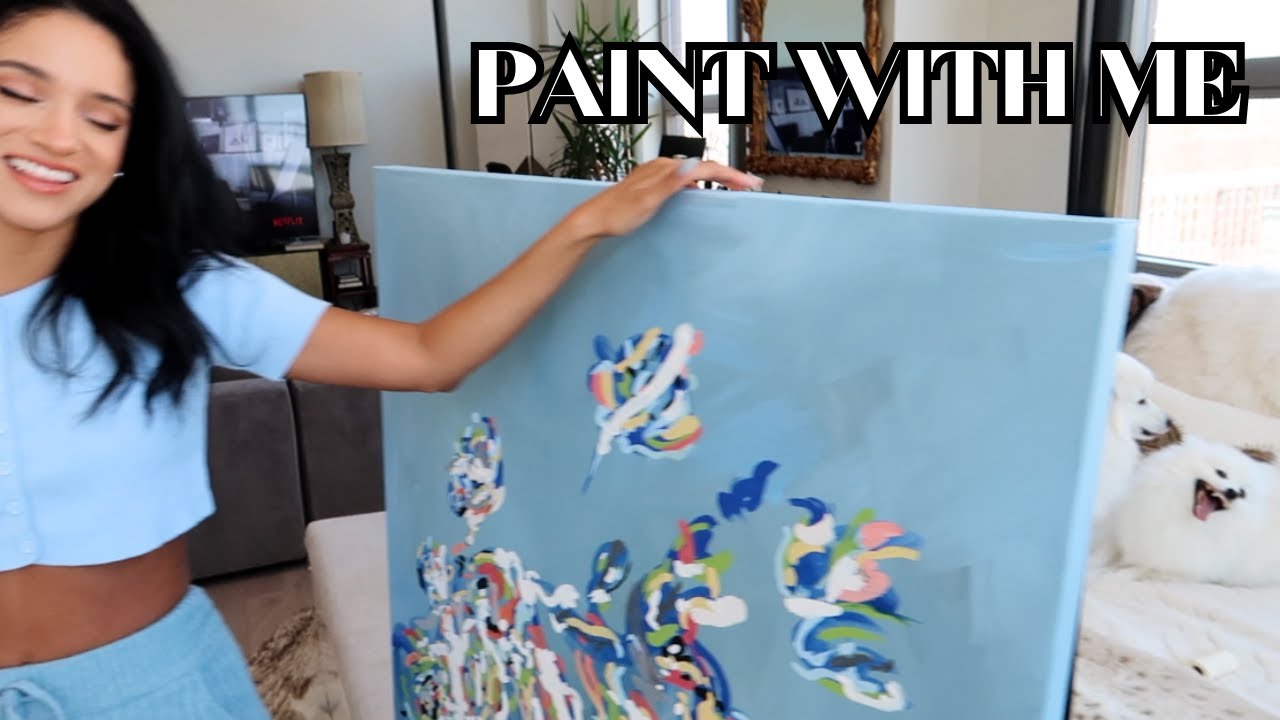 HOW TO PAINT A MASTERPIECE Pt. 2 | Home Decor on a Budget | Acrylic ...