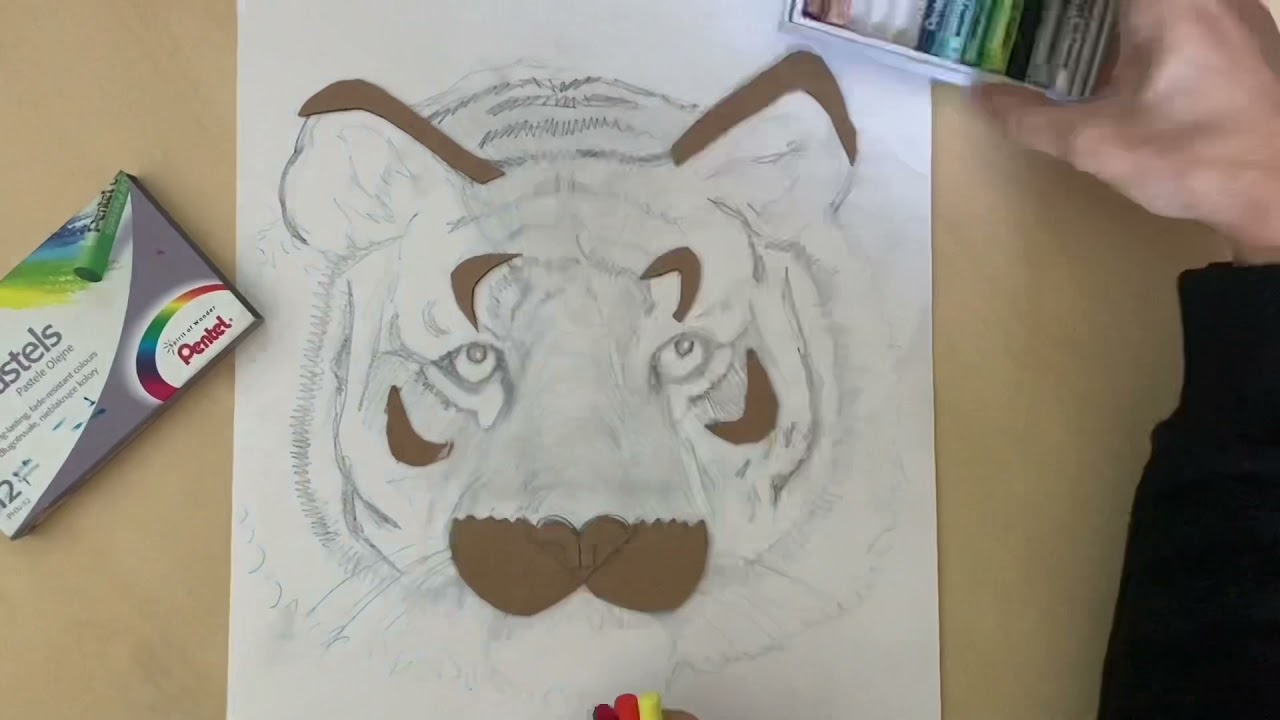 Sgraffito technique with oil pastels - YouTube
