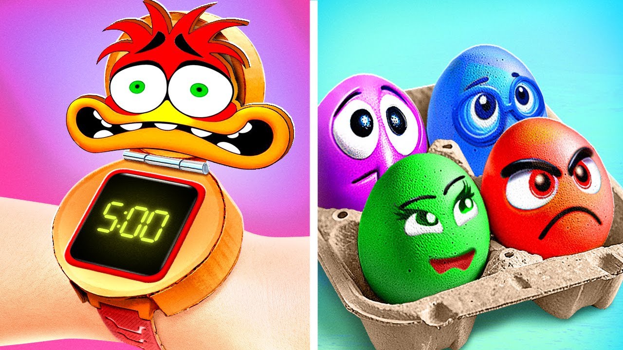 Cardboard Anxiety Watch ⏱🧡 *Make The Most Unique Inside Out Crafts And ...