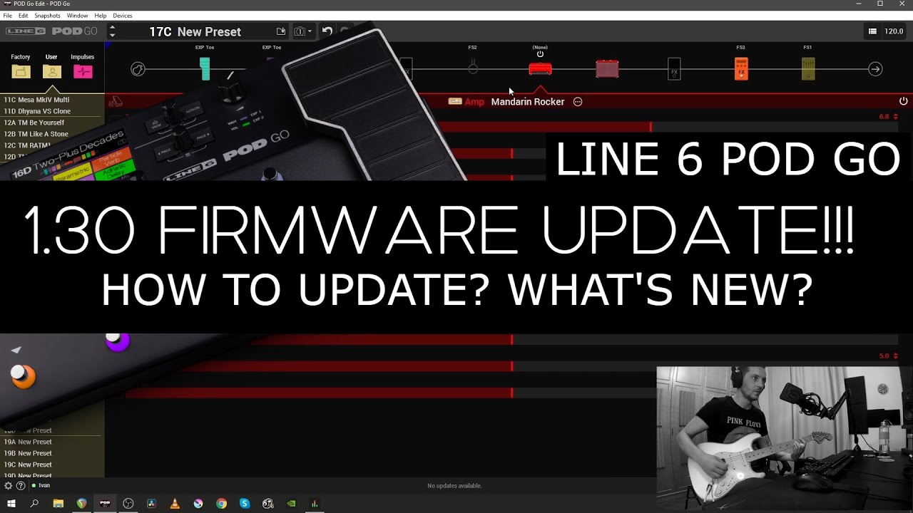 Line 6 POD GO: 1.30 Firmware UPDATE!!! | Update instructions and Demo ...