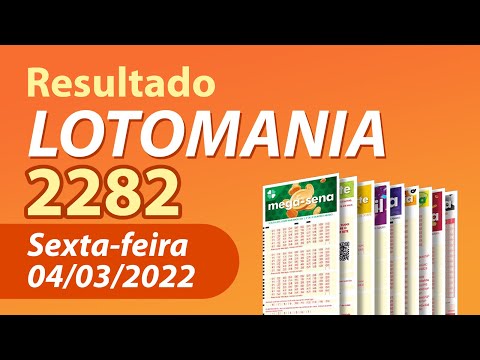 Resultado da LOTOMANIA 2282 - 04/03/2022 - Resultado de Hoje da Lotomania